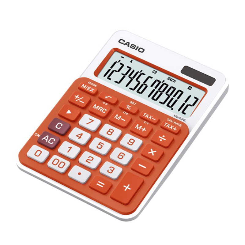 Casio MS-20NC-RG Basic Calculator Tax Calculations | Office Supplies ...