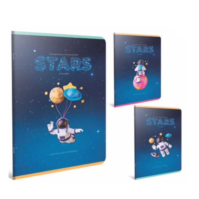 Gipta STARS WIRE STITCHED CARDBOARD COVER EXERCISE BOOK | Office ...