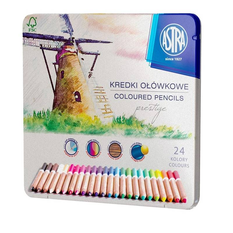 ASTRA Colored pencils PRESTIGE 24 colors | Office Supplies & More ...