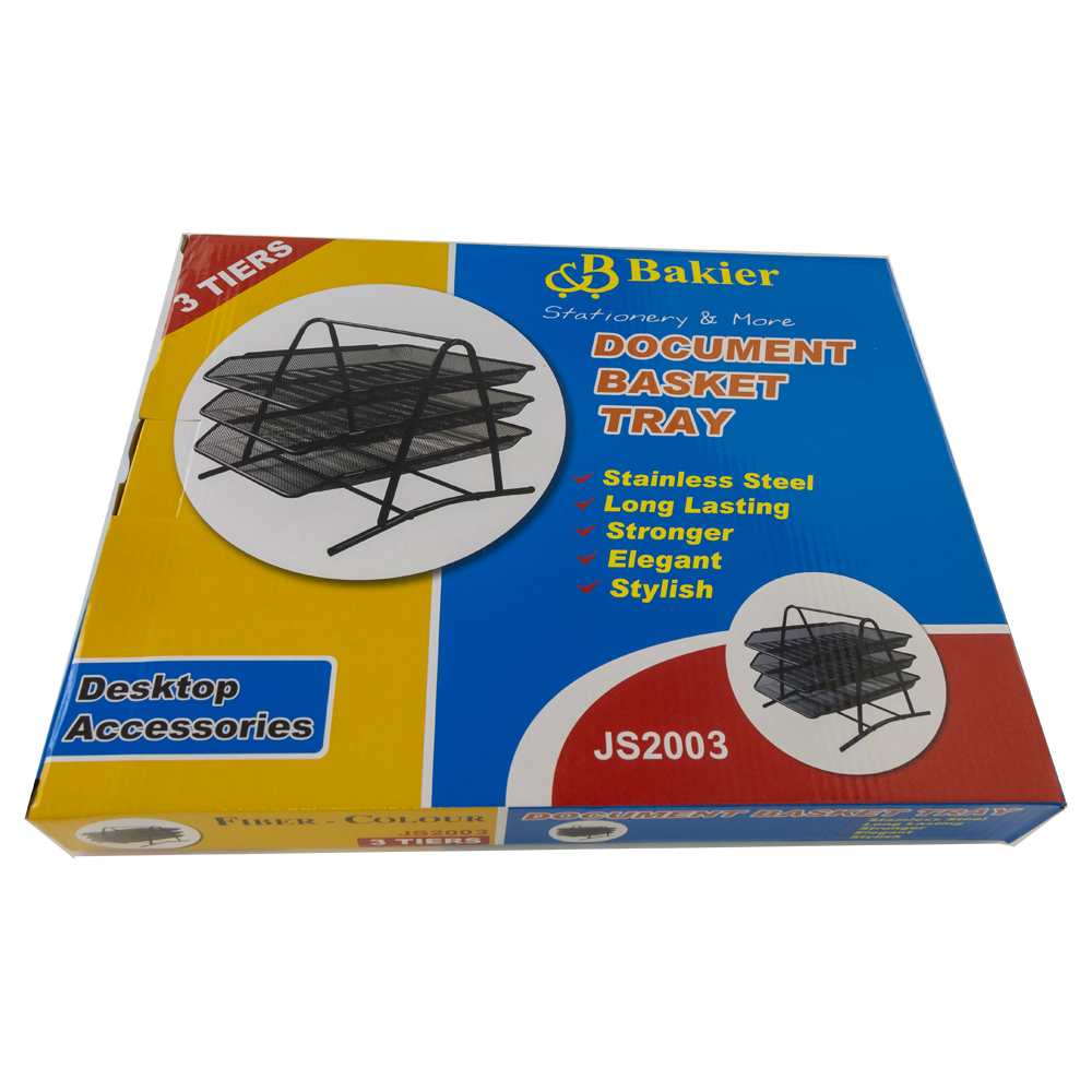 Metal Paper Tray - 3 Layers | Office Supplies & More - Bakier Stationery