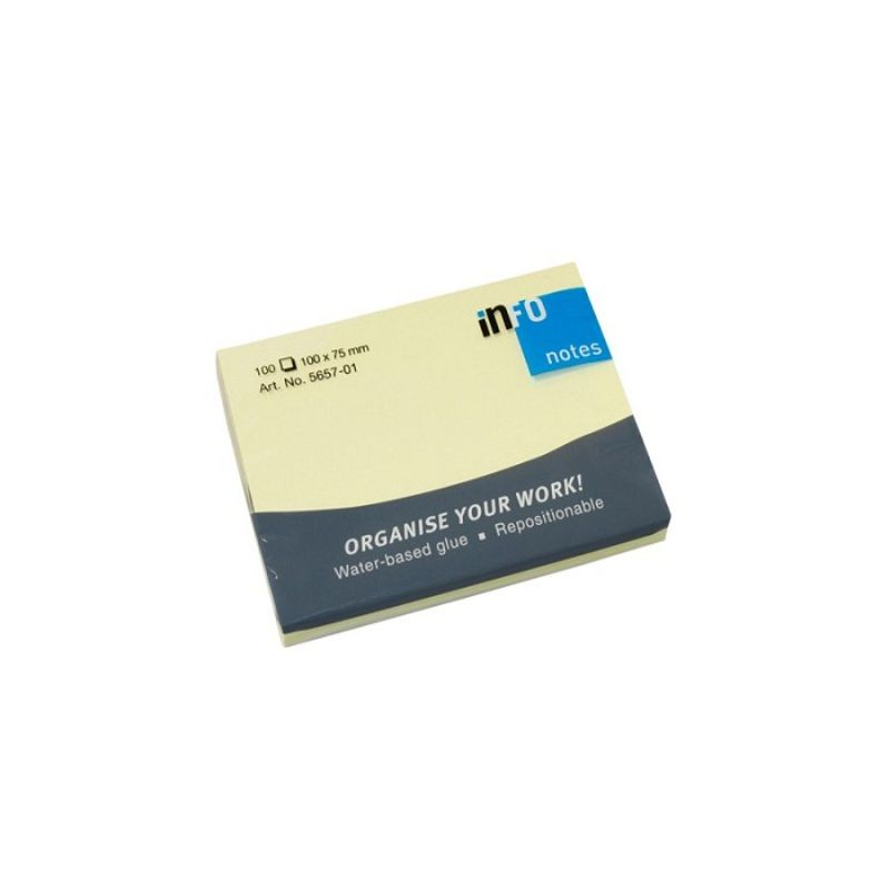 INFO Sticky Notes 75 X 100 MM | Office Supplies & More - Bakier Stationery