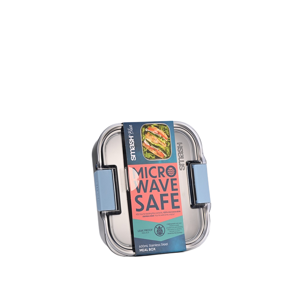 Smash STAINLESS STEEL MEAL BOX 600ML Teal/BLUE | Office Supplies & More ...