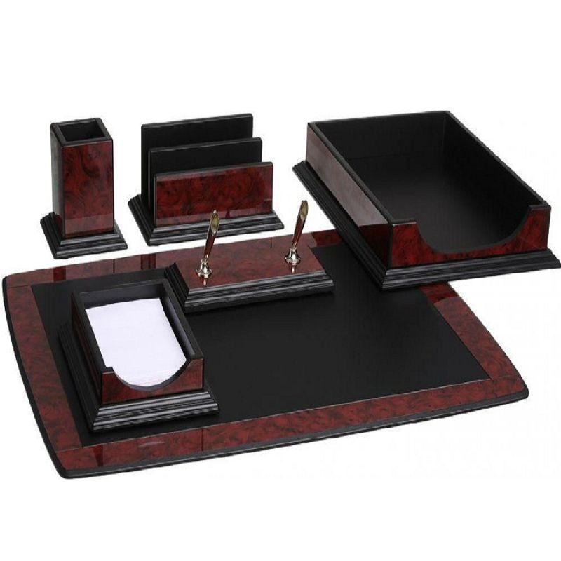 Wooden Desk Set 6 PCS | Office Supplies & More - Bakier Stationery